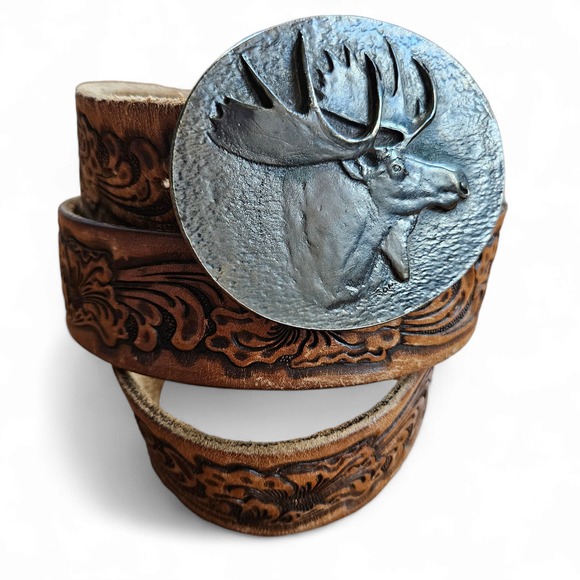 Vintage | Accessories | Wyoming Studio Art Works Vintage 976 Moose Belt ...